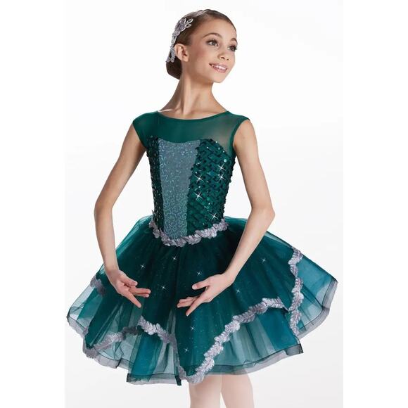 Weissman | Dresses | Dance Costume Medium Adult Green Weissman 7528 ...